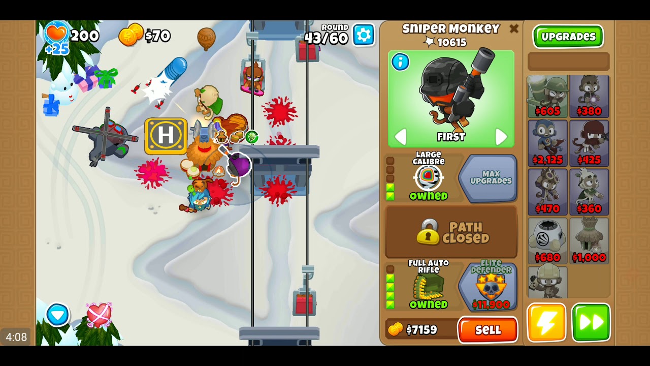 BLOONS TD 6 ALPINE RUN MAP ON EASY DEFLATION MODE HERO EZILI - YouTube