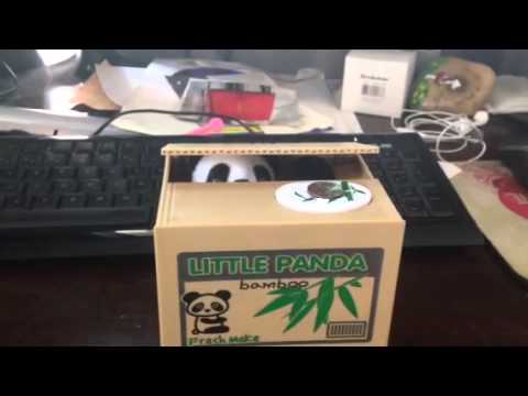 Little Panda bamboo piggy bank - YouTube