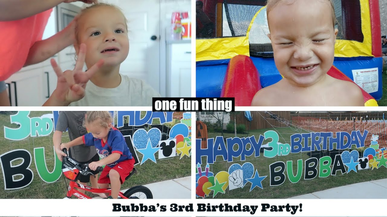 Bubba's 3rd Birthday Party! 🥳 🎉 - YouTube
