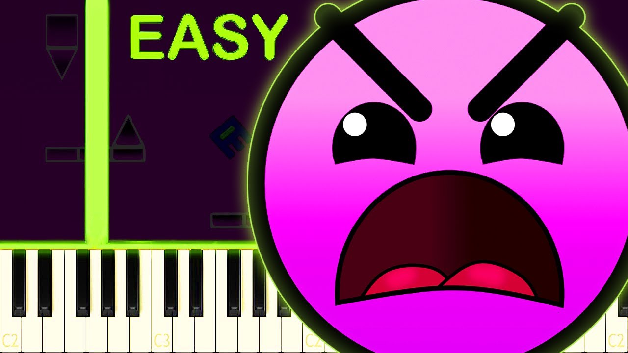 Can't Let Go | GEOMETRY DASH LEVEL 6 - EASY Piano Tutorial - YouTube