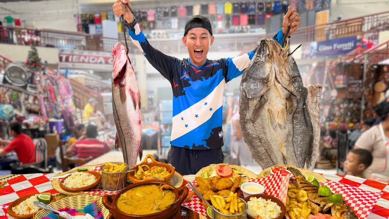 Entro al mercado MÁS GRANDE de mariscos en Honduras | San Lorenzo Ep. 2 ...