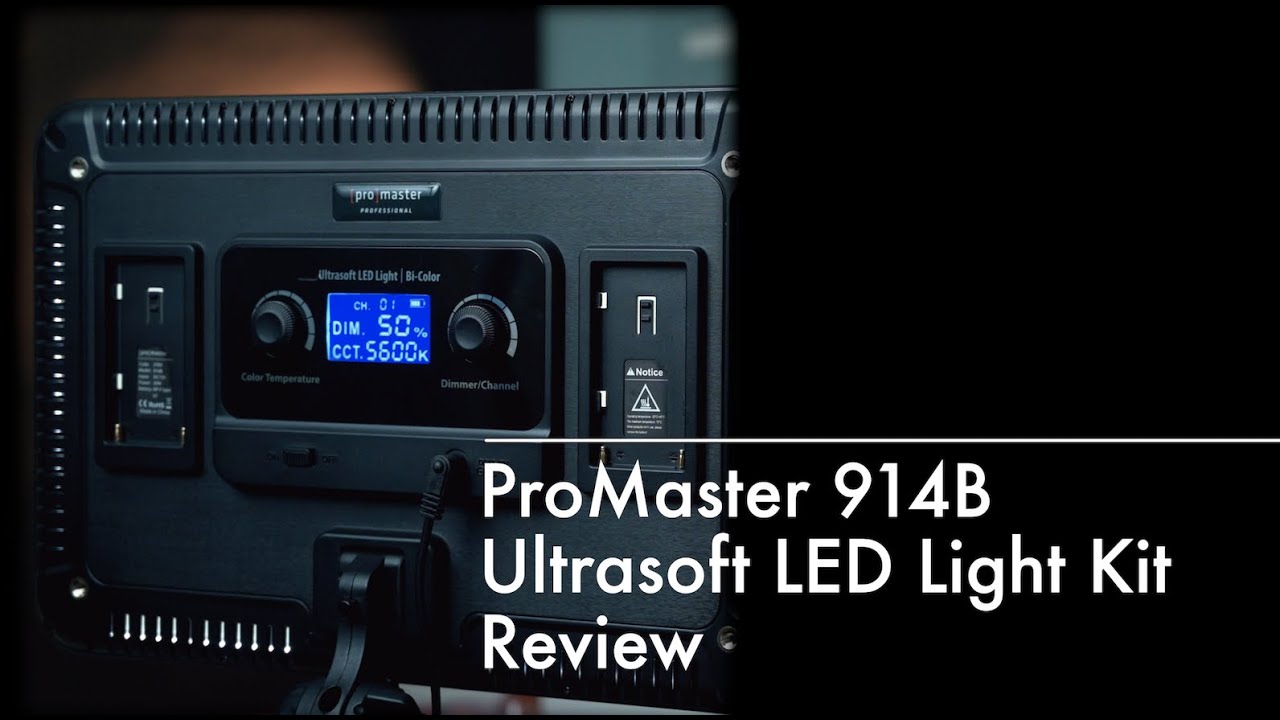 ProMaster 914B Ultrasoft LED Light Panel Kit review - YouTube