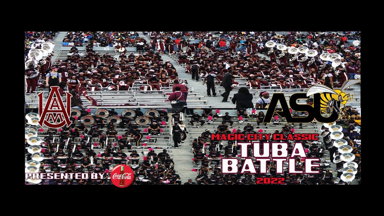 Magic City Classic || Alabama A&M vs. Alabama State || Tuba Battle (10. ...
