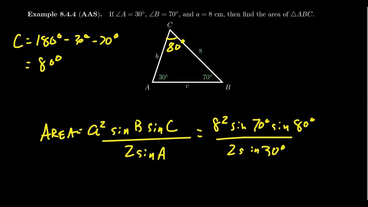 Finding the Area of an Oblique Triangle (AAS and ASA) - YouTube