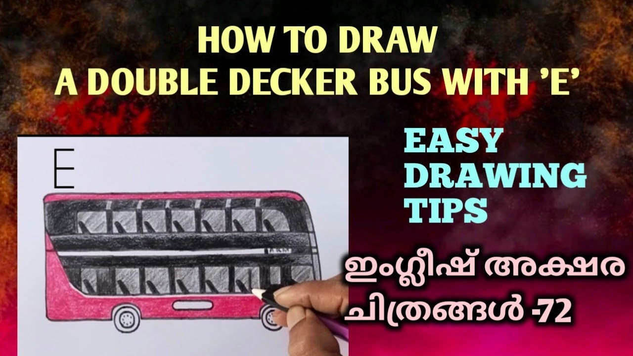 How to draw a double decker bus easy step by step / double decker bus ...
