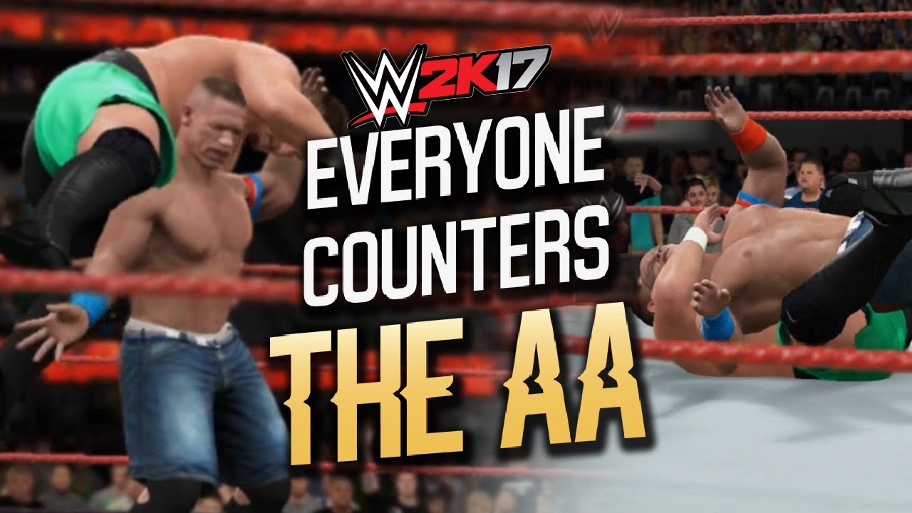 EVERYONE COUNTERS THE AA! (WWE 2K17 Edits & Concepts) - YouTube