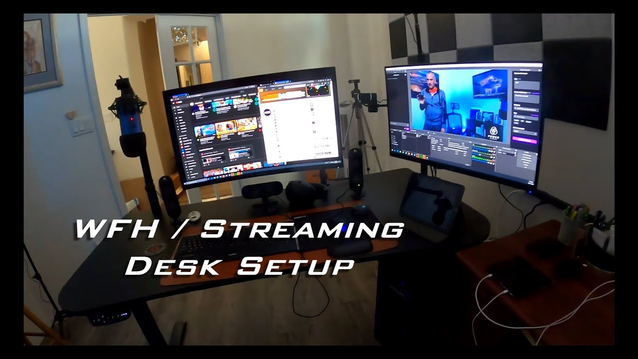 Work from Home Office and Streaming Desk Set Up - YouTube