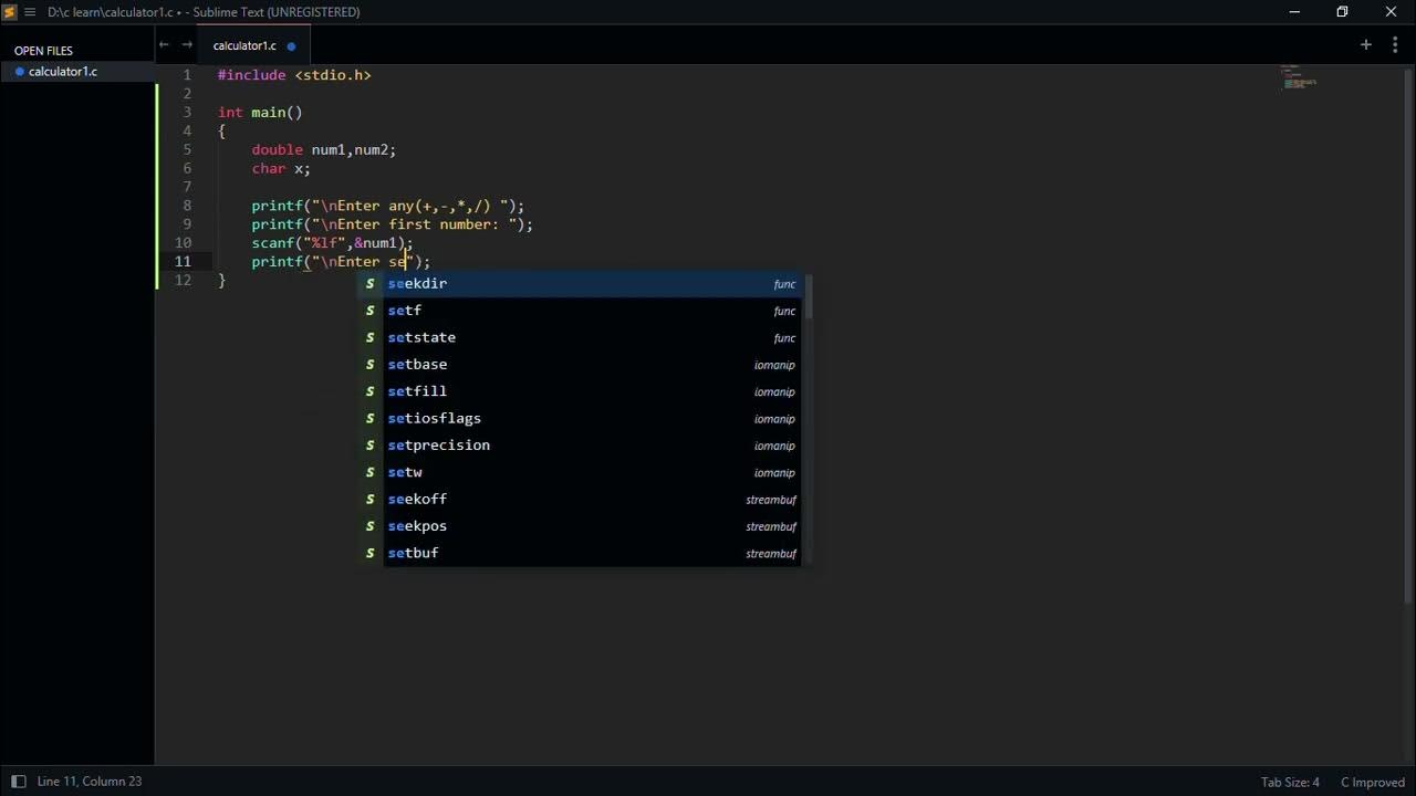 Calculator in c beginner - YouTube
