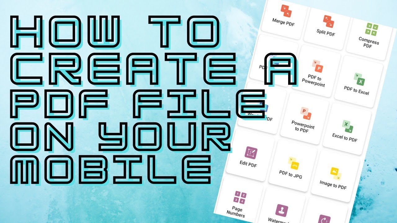 How To Create A PDF File On Your Android Phone How To Add Watermark How To Create A PDF File On Your Android Phone How To Add Watermark