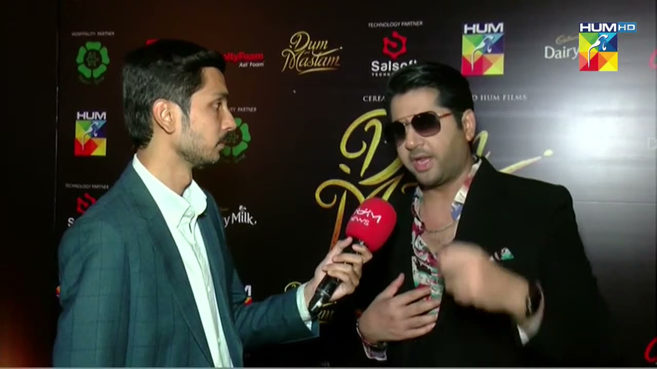 Imran Ashraf spotted at the red carpet of DUM Mastam’s trailer launch ...