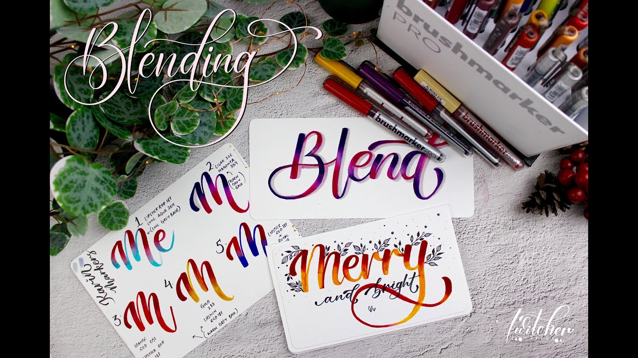 Hand Lettering Tutorial - Blending Letters With Water Based Brush Pens ...
