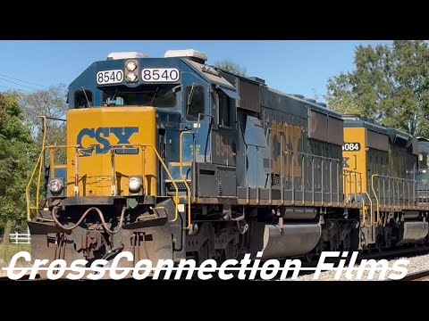CSXT 8540 SD50-3 & 4084 SD40-3 Pulls Up To The Milan Yard Lead For Work Leading L225-24 SB In ...