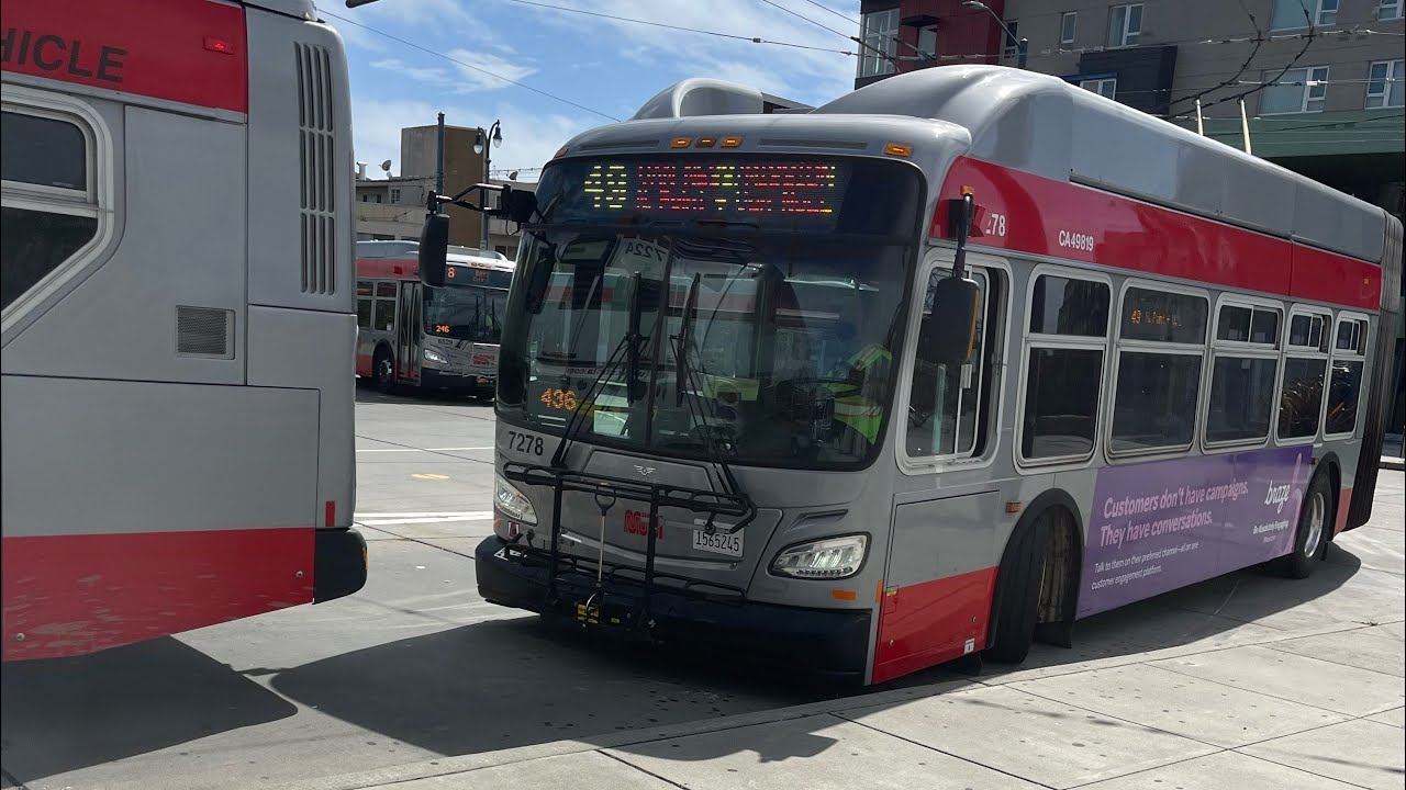SF Muni #7278 (49) to City College (FULL ROUTE) - YouTube