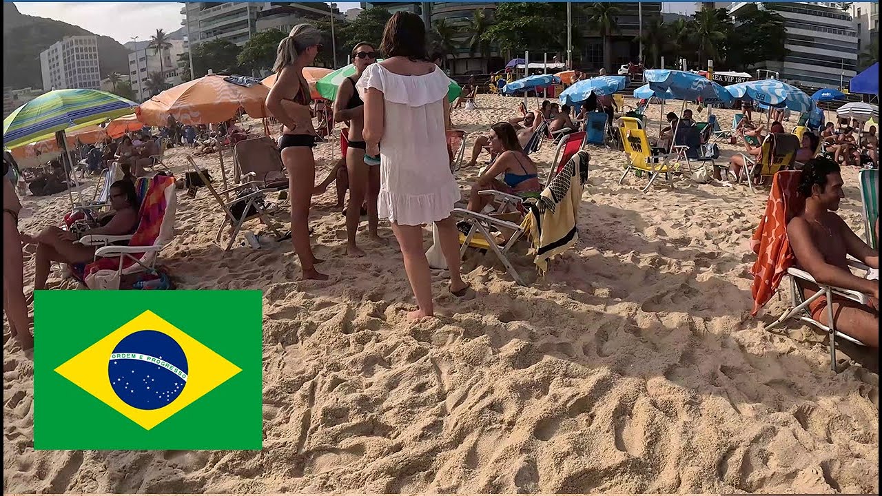 🔥 MUST SEE: 🇧🇷 Leblon Beach in the Summer of Rio 4K | Brazil Beach Walk ...