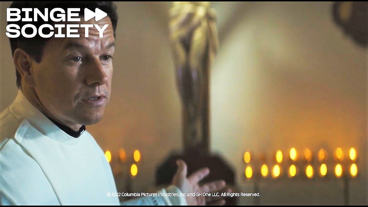 Father Stu: Stu Delivers His First Sermon - YouTube