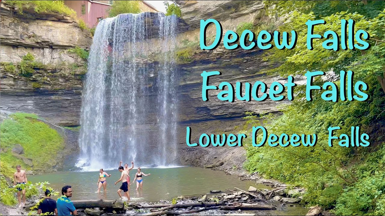 Visiting the 3 scenic DECEW FALLS at St.Catherine, Ontario, Canada ...