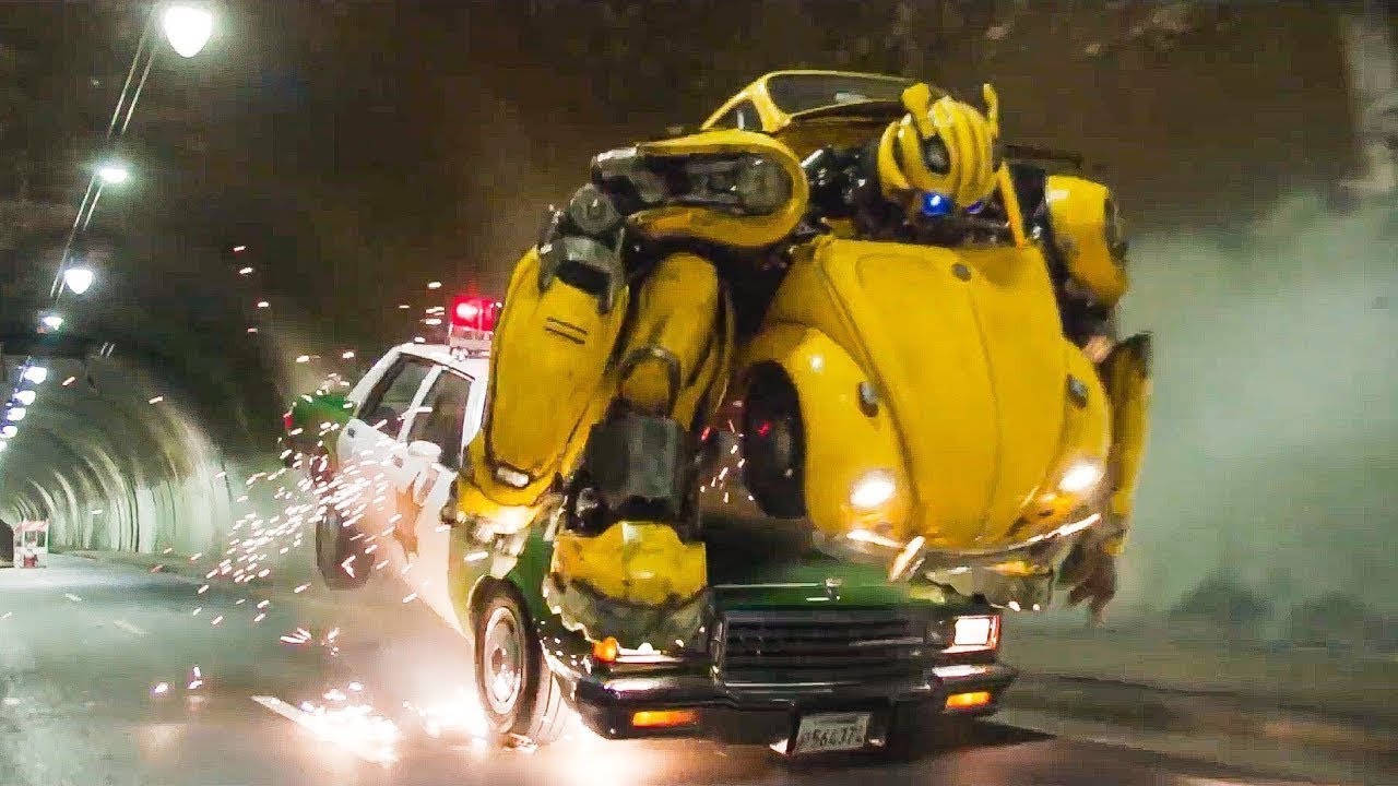 Bumblebee 2018 - Police Chase Scene Movie Clip - YouTube