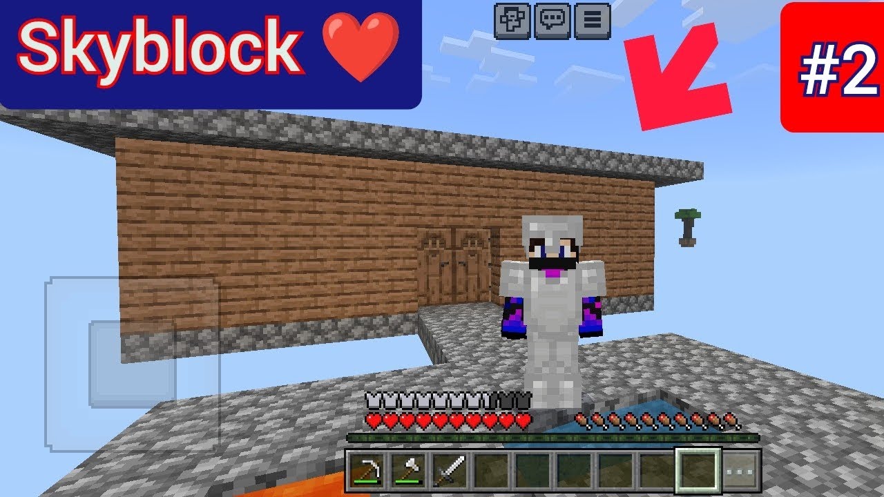 Minecraft skyblock survival episode 2 ️ #house building - YouTube