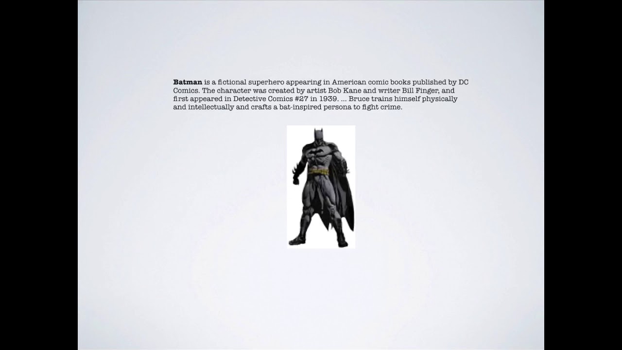 Batman introduction!! - YouTube