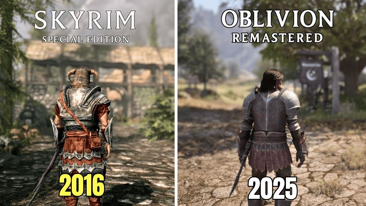 Elder Scrolls IV: Oblivion Remastered Vs Skyrim Special Edition ...