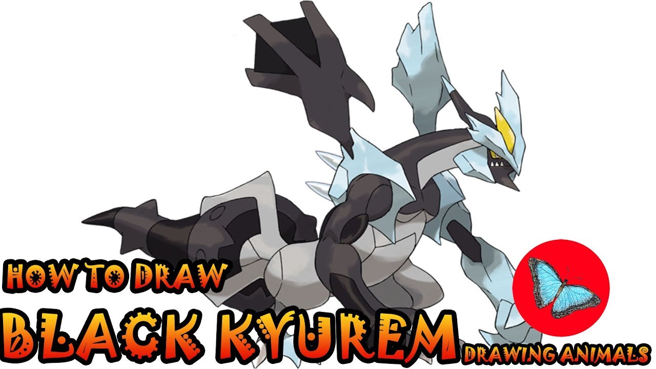 How To Draw Black Kyurem Pokemon | Drawing Animals - YouTube