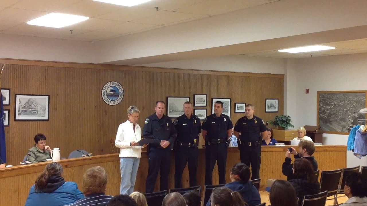Waterville Police Officers Mayoral Recognition 10-21-14 - YouTube