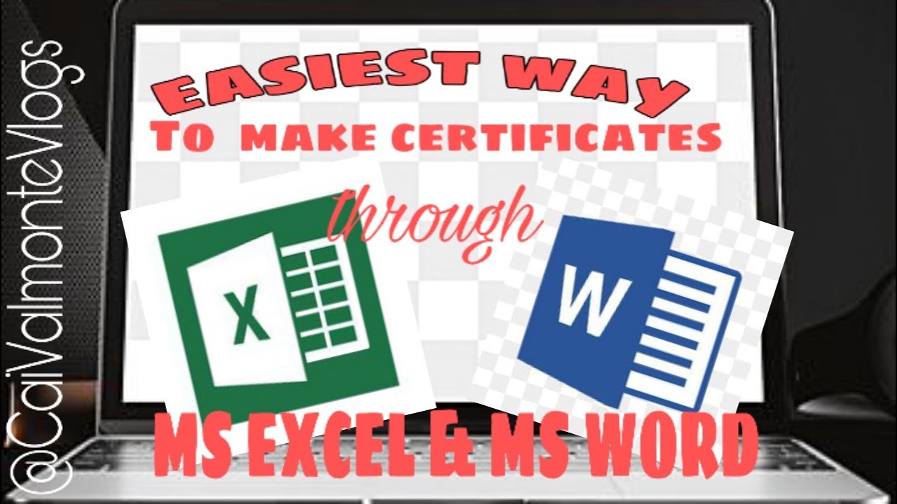 How to Make Certificates in easiest way| Using Microsoft Excel and ...
