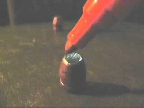 Powder coated bullet issue overcome. - YouTube