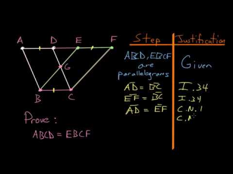 Euclid's Elements Book 1: Proposition 35, Parallelogram Area - YouTube