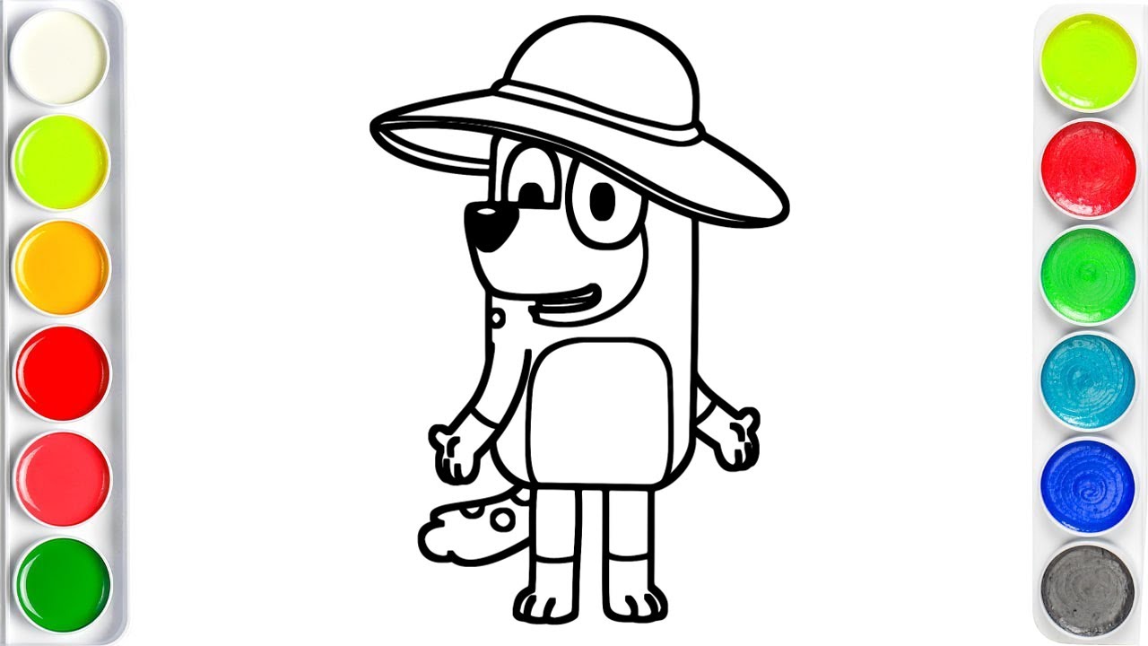 How to Draw Chilli Heeler Bluey - YouTube
