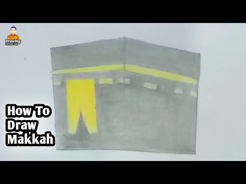 How To Draw Makkah | Easy And Simple Drawing | Step By Step | Drawing ...