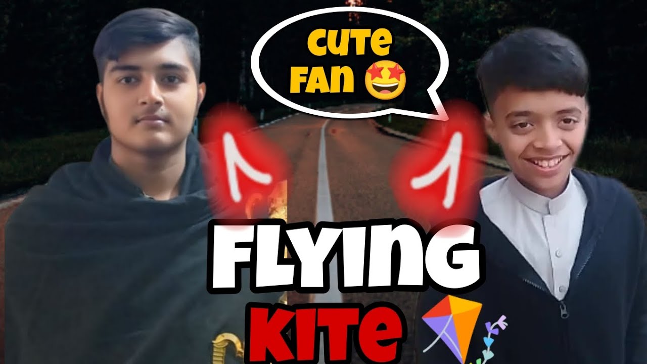Flying kites.cute fan kids is very happy 😁 fan asking meet with me 😁 ...