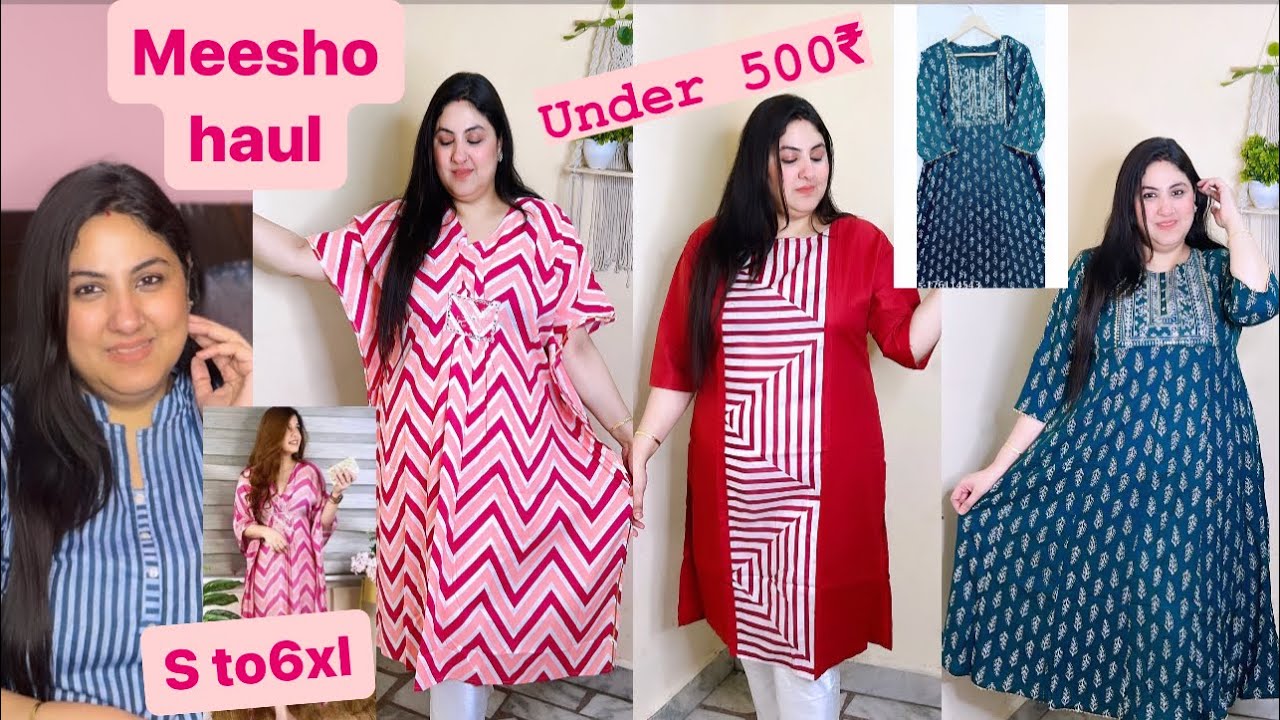 Meesho Kurties Haul S To 6xl Plus Sizes Meesho Haul Under 500rs Reetu Handa Youtube