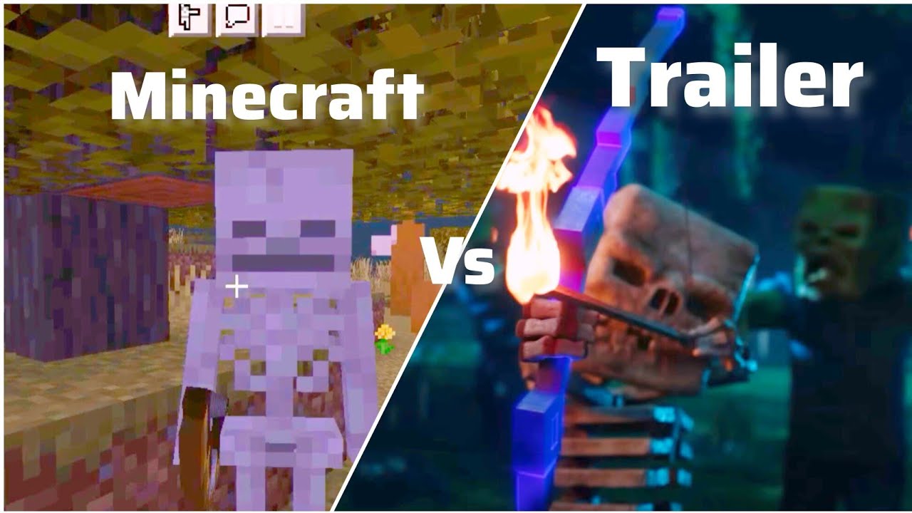 Minecraft Movie : Trailer vs Reality..!! Op Ending ( All movie Mobs in ...