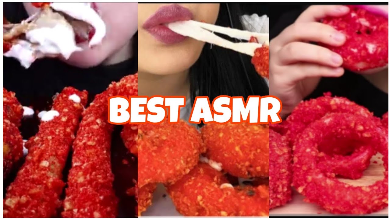 ASMR FOOD COMPILATION || cheesy Cheetos mukbangers eating | *sound* # ...
