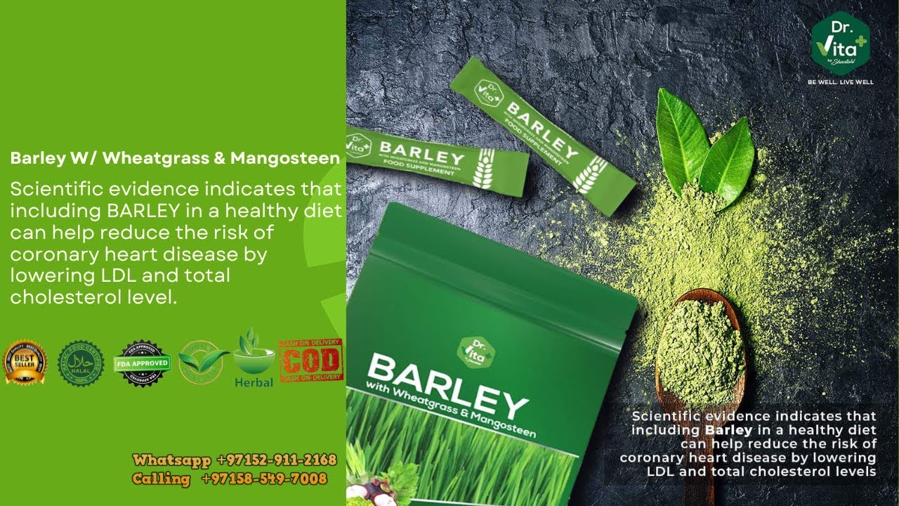 DR VITA BARLEY Organic Barley UAE - YouTube