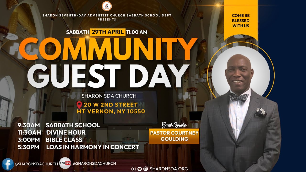 Sharon SDA Church | Community Guest Day | with Guest Speaker Pastor ...