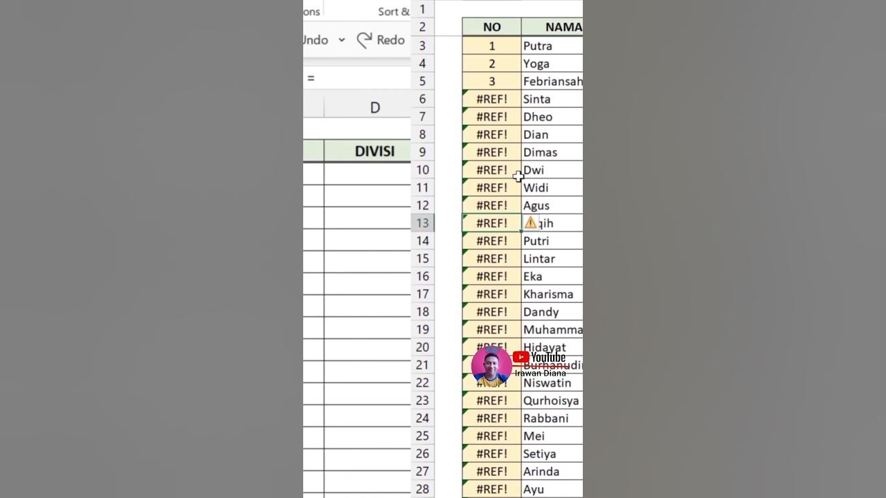Formula Ampuh Excel ‼️ Membuat Nomor Berurutan Secara Cepat Otomatis Tutorialexcel Youtube