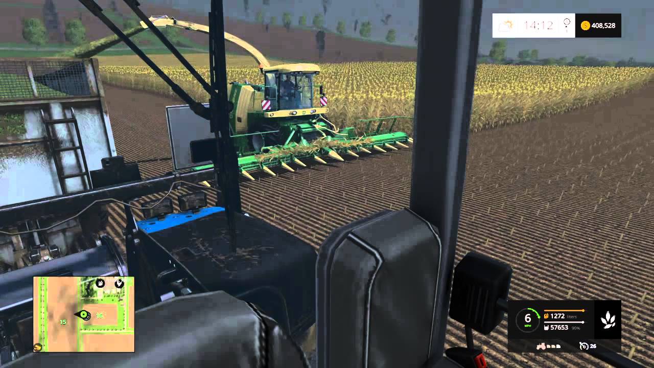 Farming Simulator 15_cab view, collecting - YouTube