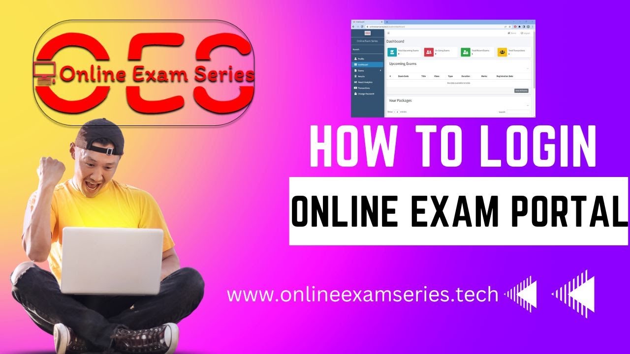 How to login in Online Exam Series Portal for Students - YouTube