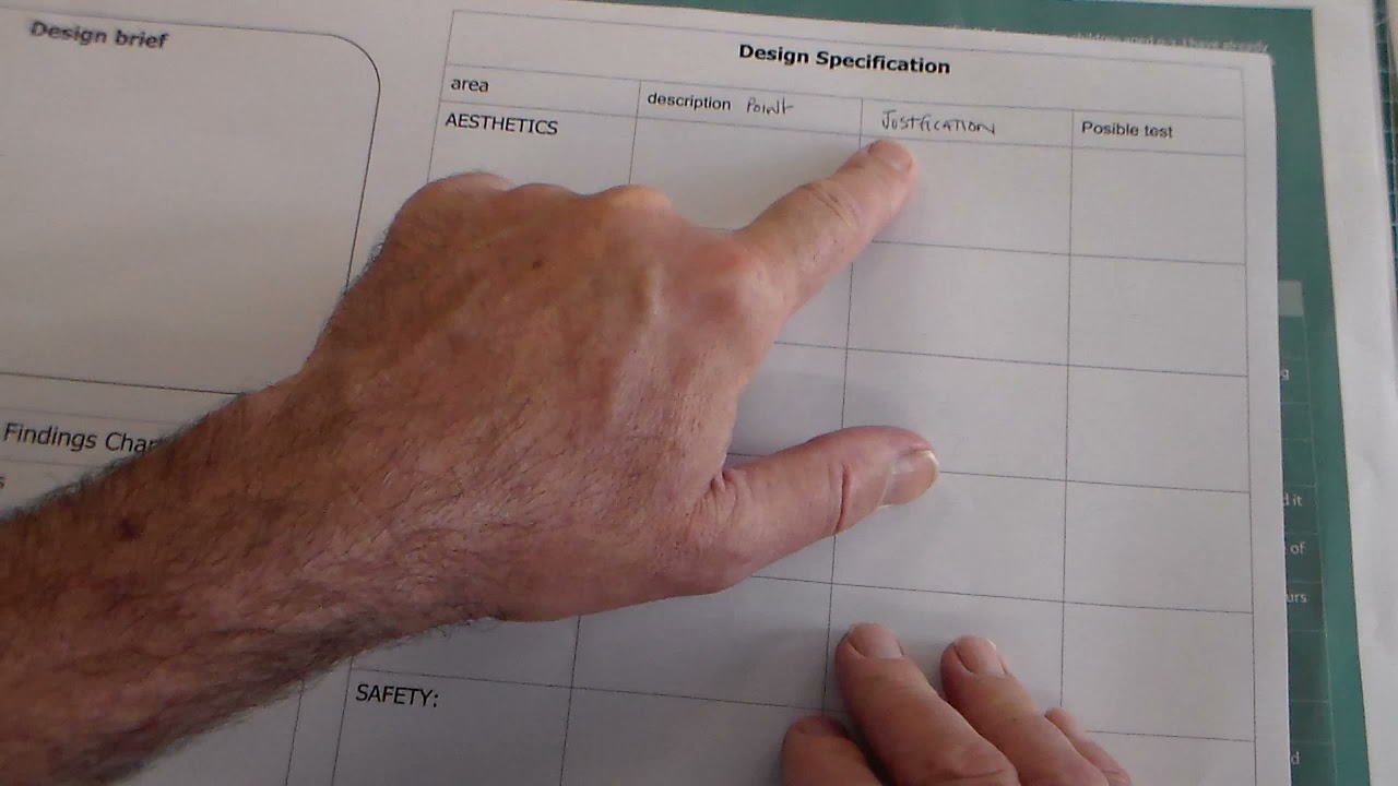 GCSE D&T NEA walkthrough 6 Design brief & Specification - YouTube