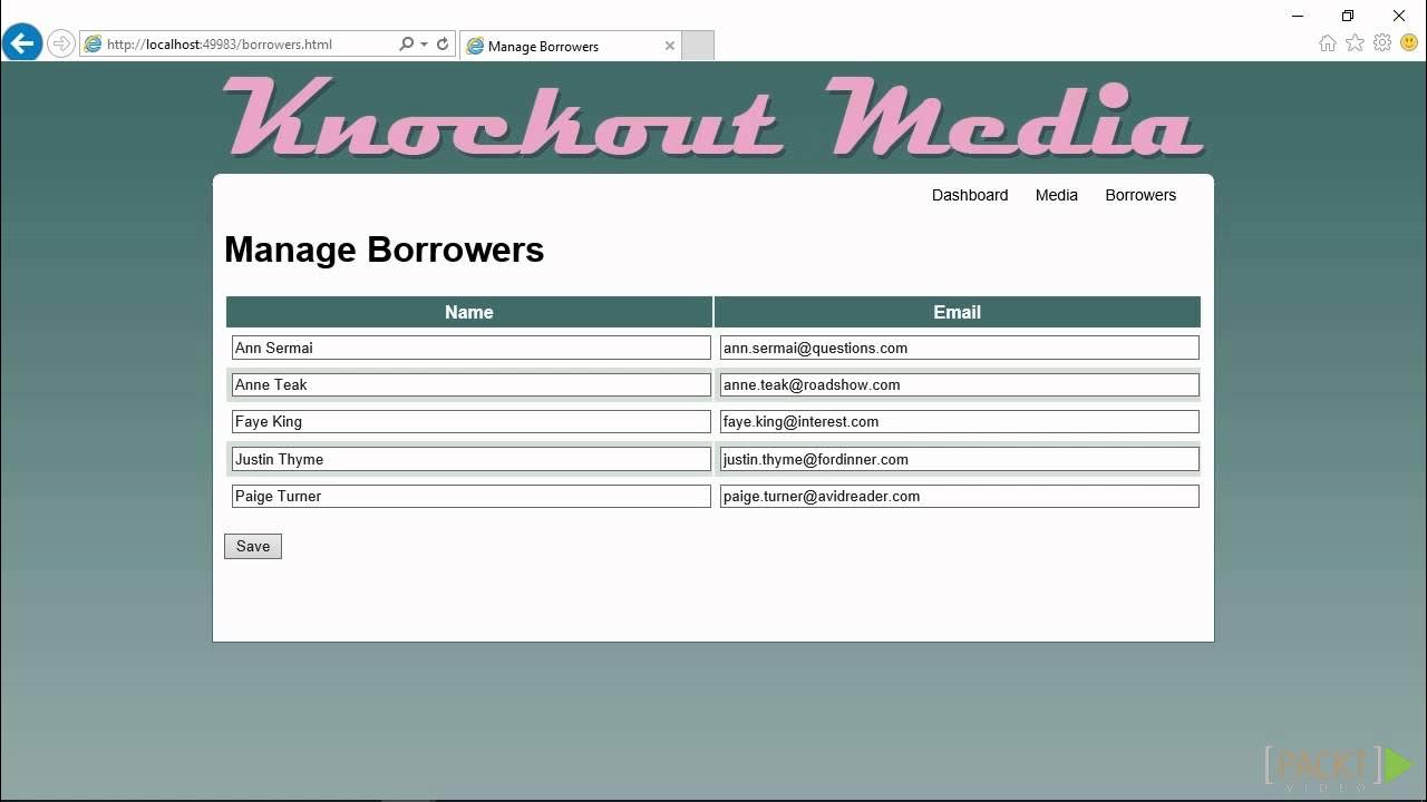 Learning Knockout.JS: Creating Computed and Pure Computed Observables | packtpub.com - YouTube