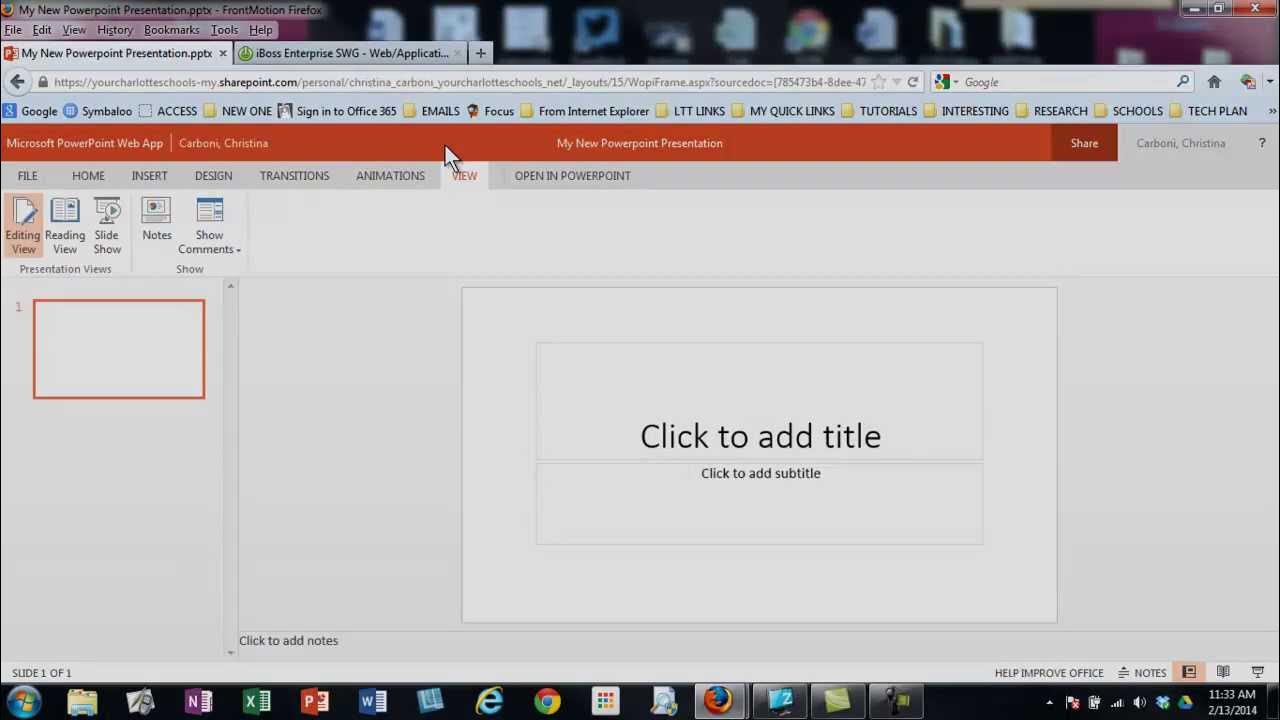 MS Office 365 Web App: POWERPOINT_Creating a PowerPoint Presentation ...