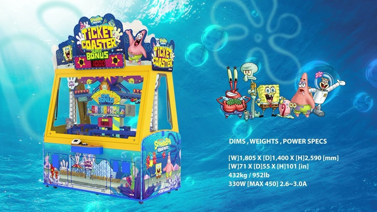 Playing SpongeBob SquarePants Ticket Coaster At Chuck E. Cheese ...