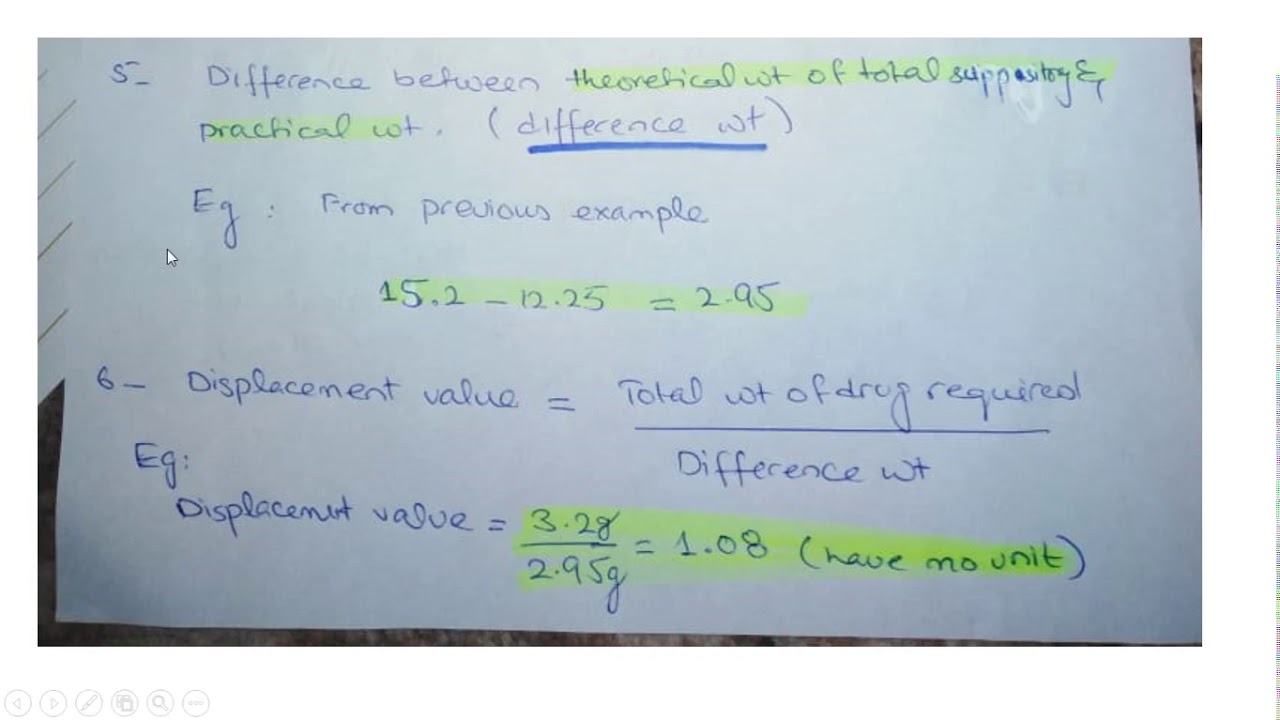 EXP # 9 CALCULATION OF SUPPOSITORIES (8TH SEMESTER) - YouTube