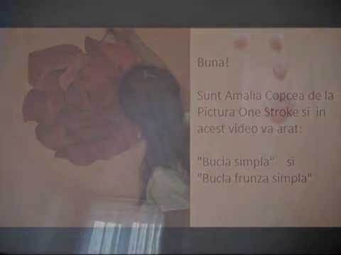Pictura One Stroke Bucla simpla si Bucla frunza simpla - YouTube