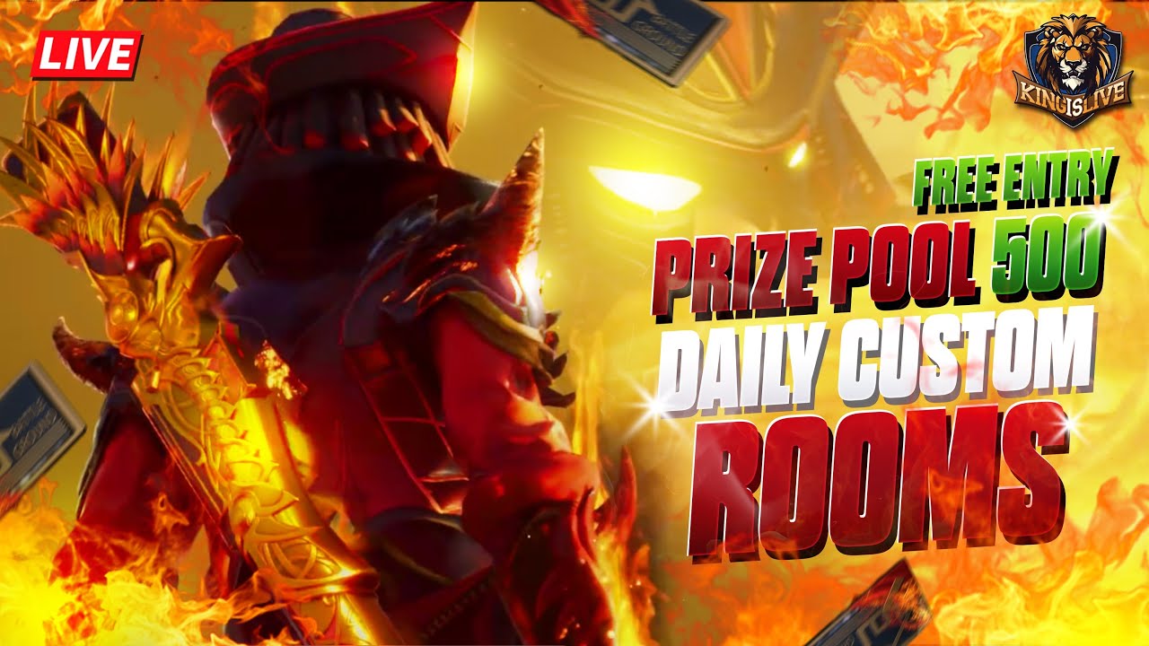 Daily Prize Pool Custom Rooms | 500 INR Prize | King is Live - YouTube