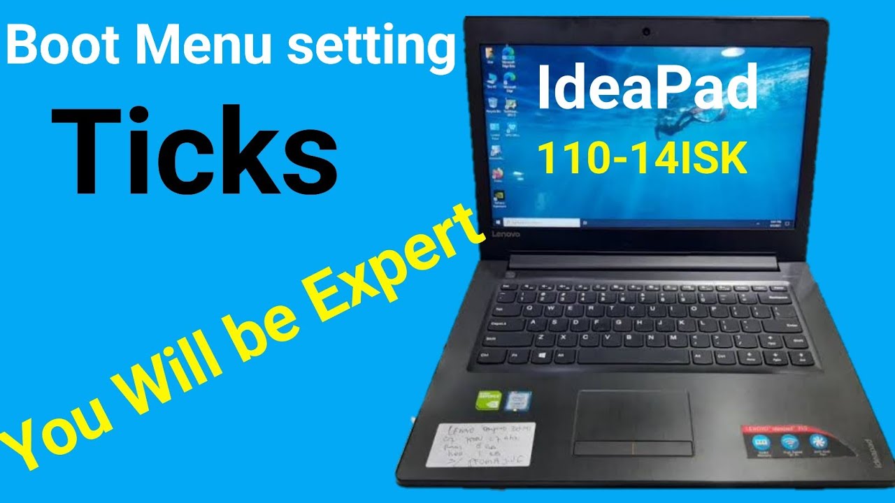 How to setup Boot Menu on Lenovo Ideapad 110-14 Laptop Easily | Be ...