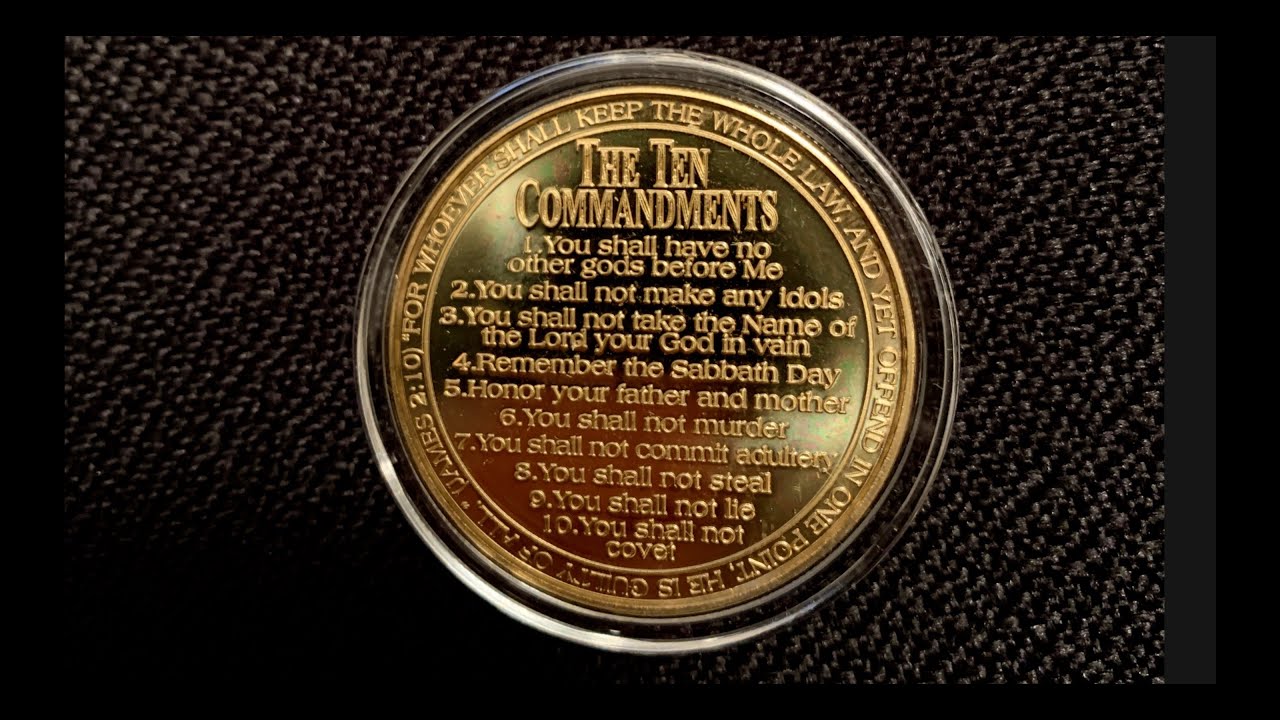 Warning. Advert. Ten Commandment Gold Coin - YouTube