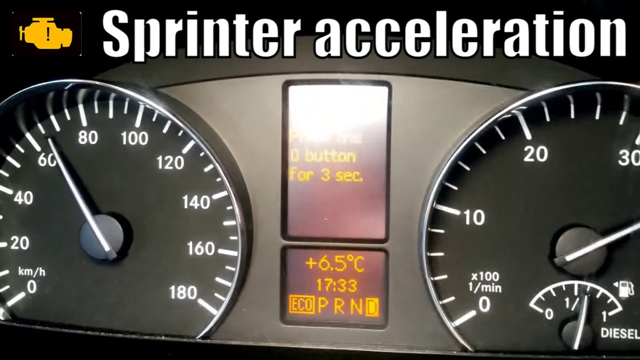 Mercedes Sprinter acceleration 316 CDI 2014 automat 0-100 - YouTube